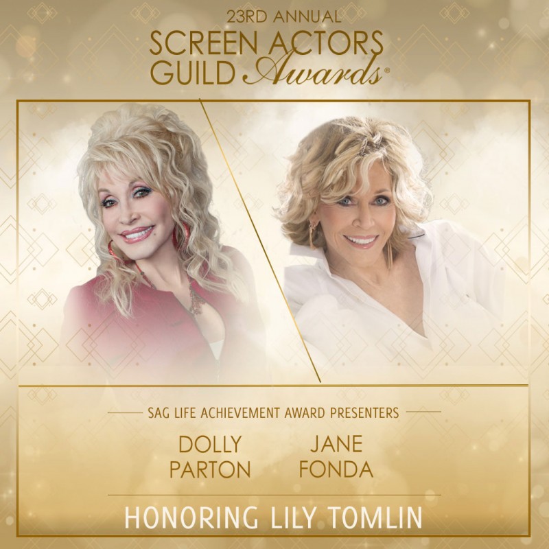 Parton & Fonda To Present Tomlin With SAG Life Award