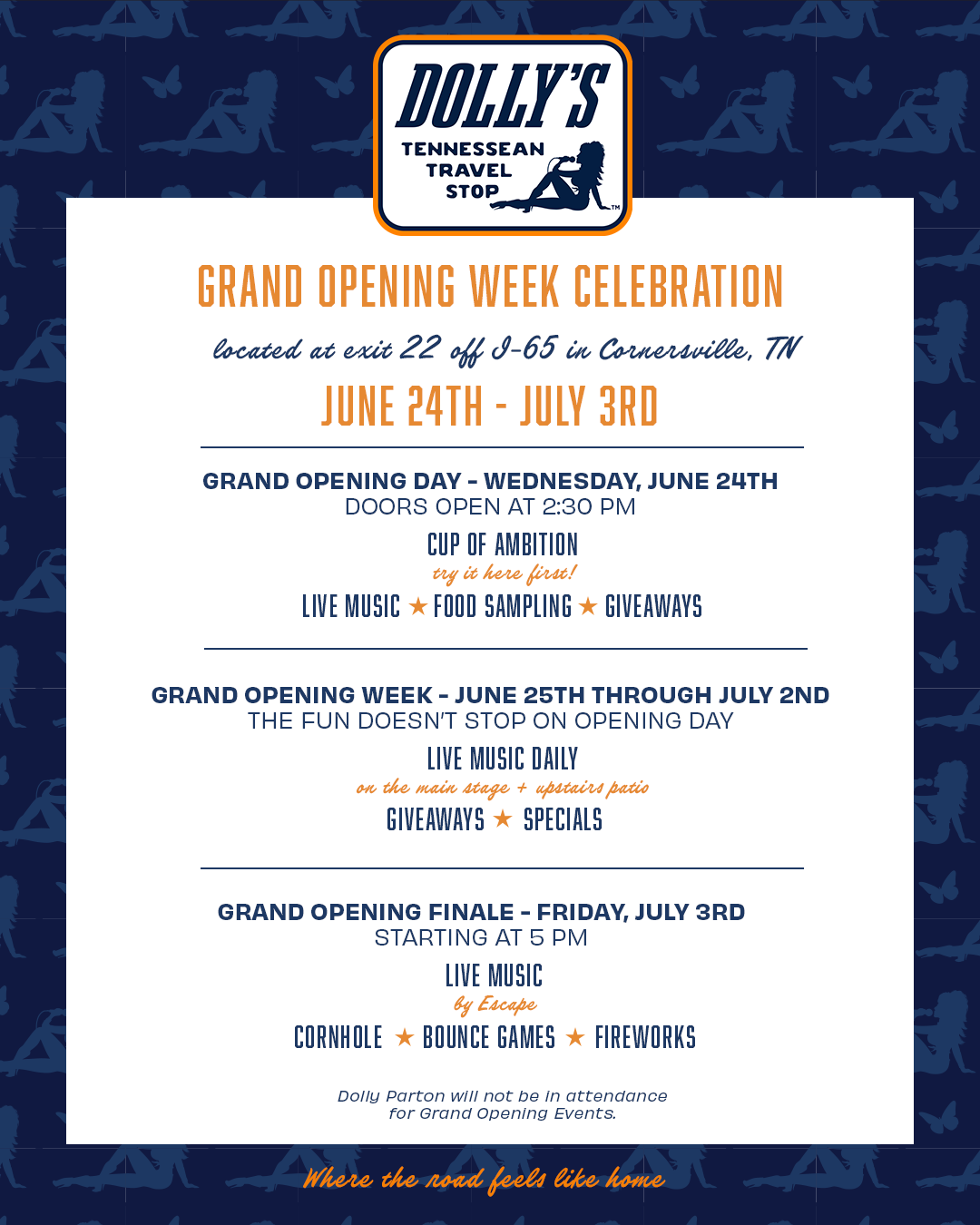Dolly’s Tennessean Travel Stop Reveals Grand Opening Week Celebration